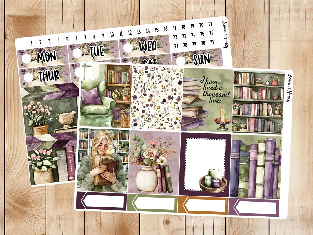 Mood Reader Weekly Planner Sticker Kit - Etsy