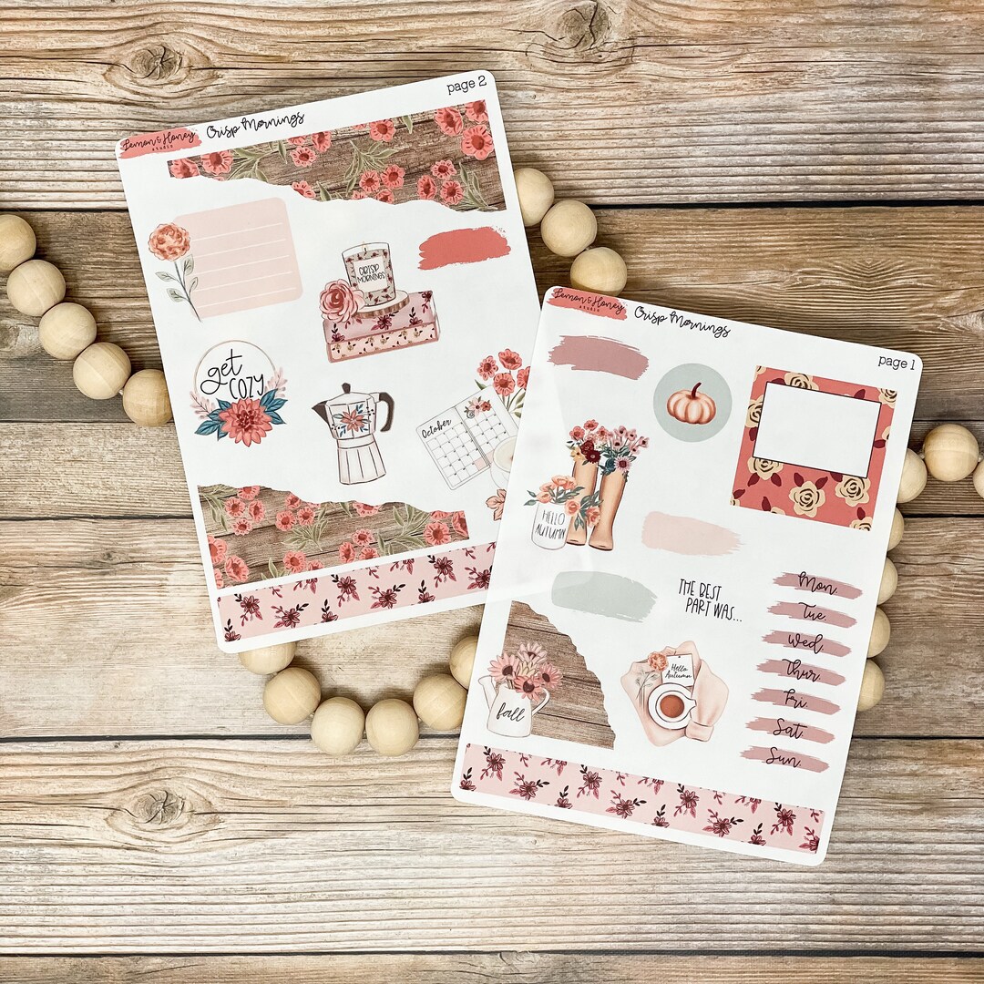 Crisp Mornings Journaling Stickers - Etsy