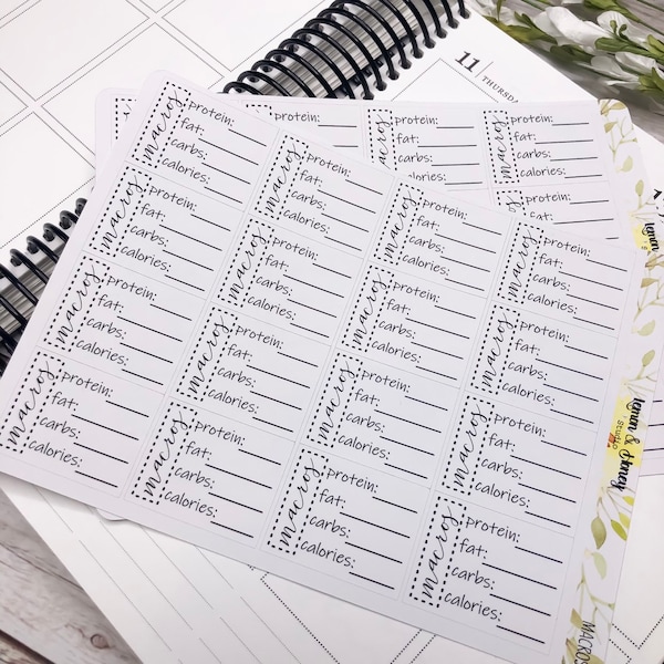 Macro Tracking Stickers - Etsy