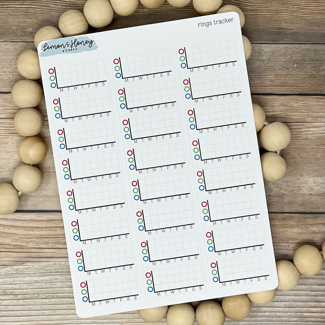 Activity Rings Tracker Graph Stickers - Etsy