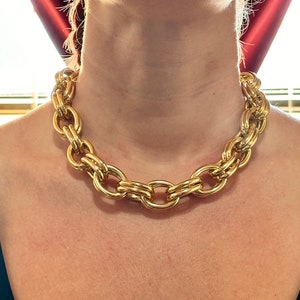 Extra Large Gold Chain Necklace. Chunky Aluminum Gold Chain ...