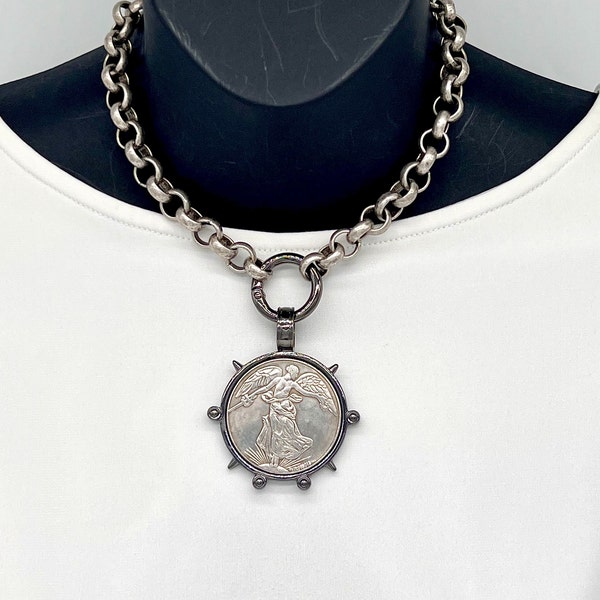 Silver Coin Necklace - Etsy
