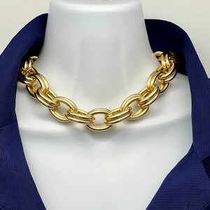 Extra Large Gold Chain Necklace. Chunky Aluminum Gold Chain. Lightweight. Double Link Chain ...