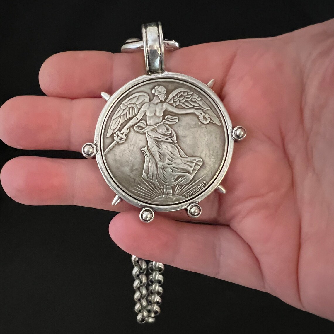 Large Antiqued Silver Rolo Chain Necklace. Extra Large Silver - Etsy