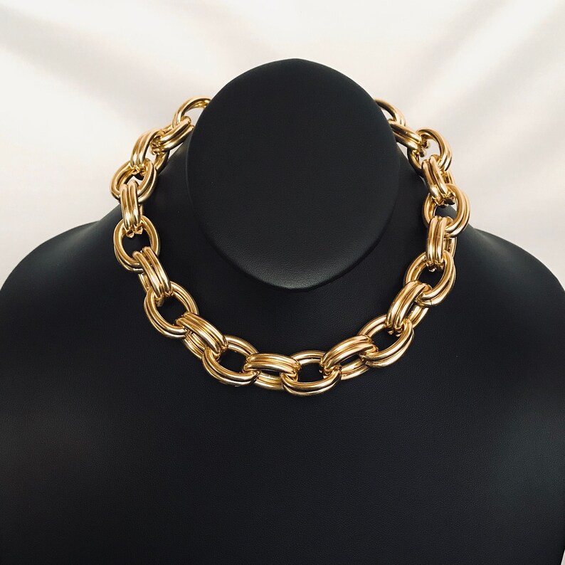 Extra Large Gold Chain Necklace. Chunky Aluminum Gold Chain. - Etsy