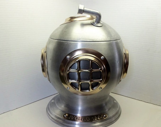 Vintage Scuba Diving Helmet Ice Bucket Livorno 1894 Aluminum Old ...