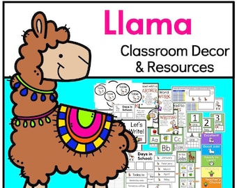 Printable Llama Flip Sticks Labels, Classroom Management Name Sticks ...