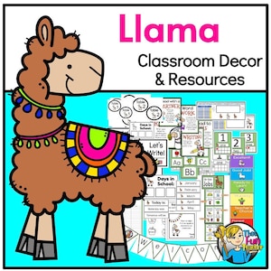 Llama Theme Classroom Decor & Resources - DIGITAL DOWNLOAD - Etsy