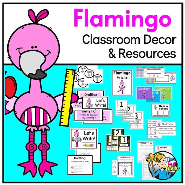Flamingo Classroom - Etsy