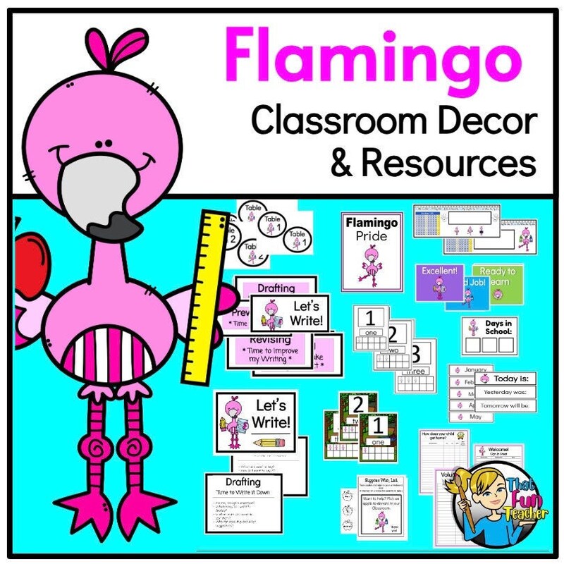 Flamingo Classroom - Etsy