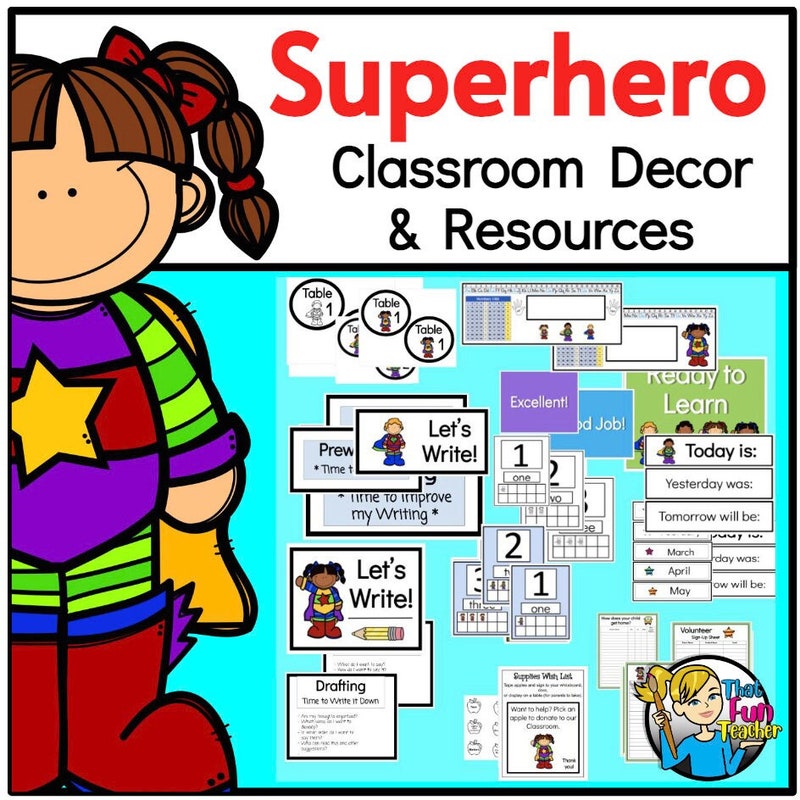 Superhero Classroom Decor - Etsy