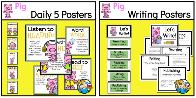 Pig Theme Classroom Decor & Resources - DIGITAL DOWNLOAD - Etsy