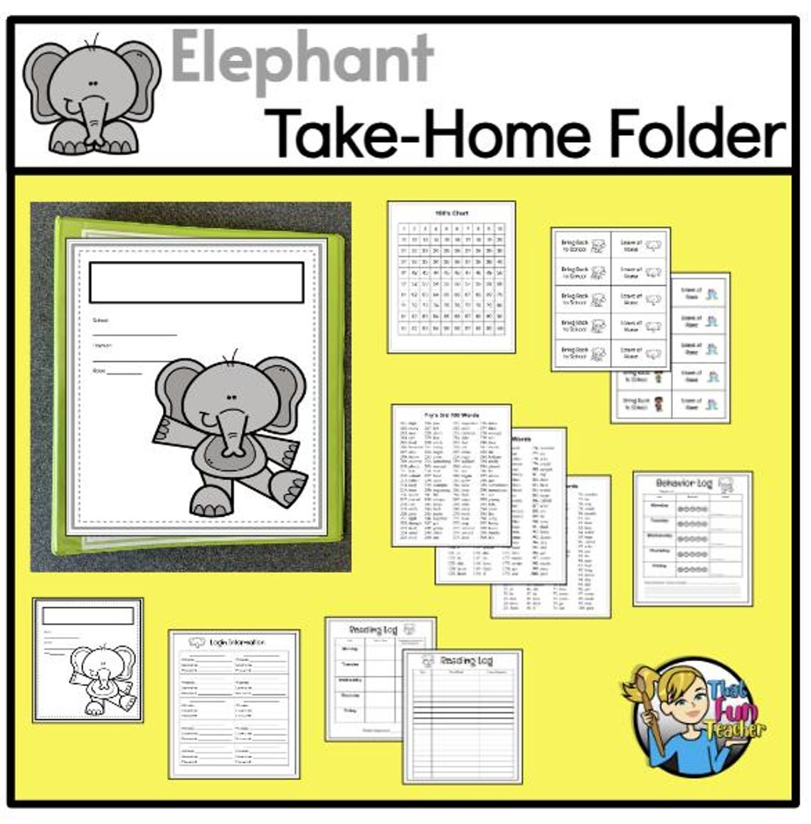 Elephant Theme Classroom Decor & Resources - DIGITAL DOWNLOAD - Etsy