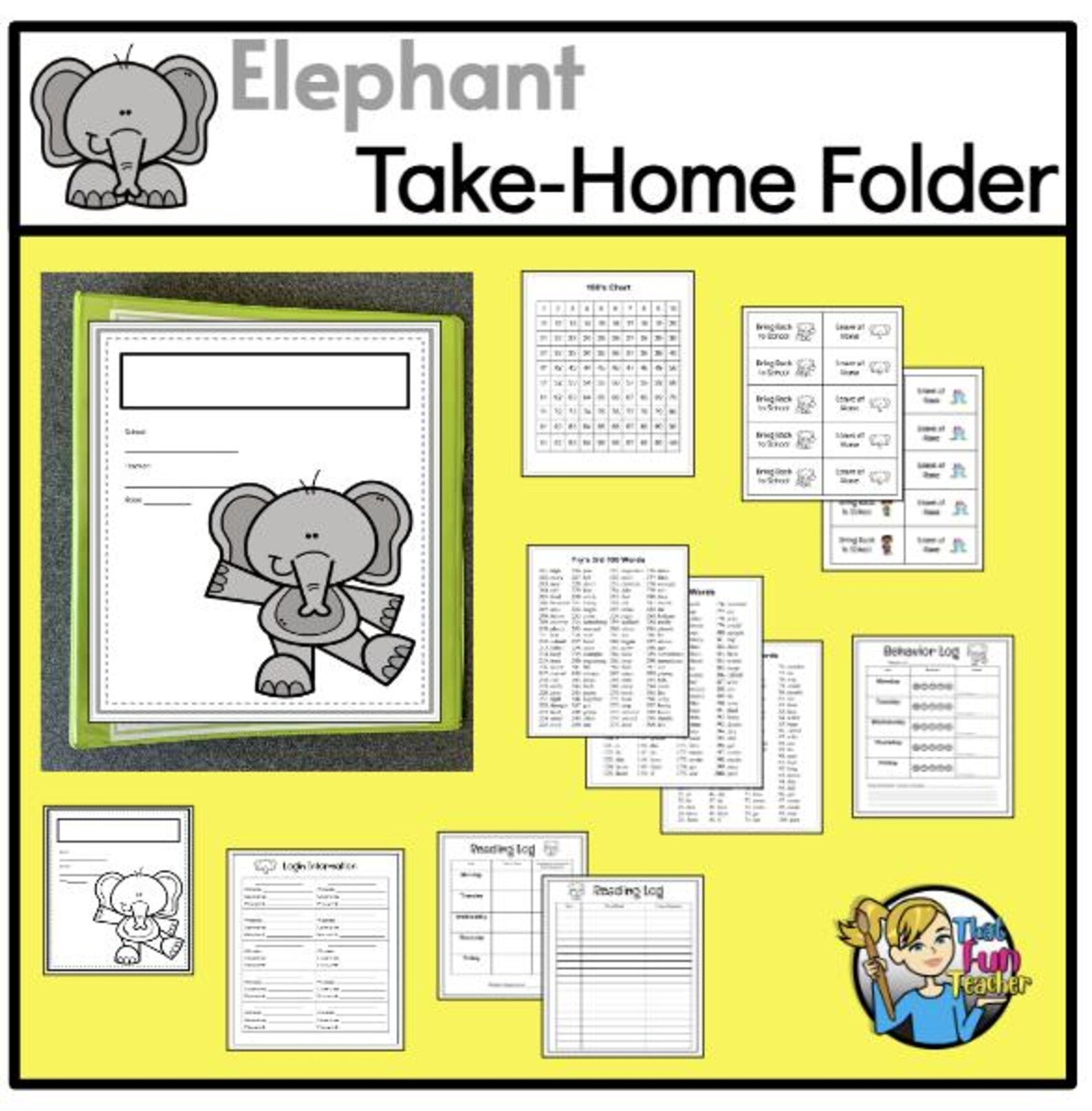 Elephant Theme Classroom Decor & Resources - DIGITAL DOWNLOAD - Etsy