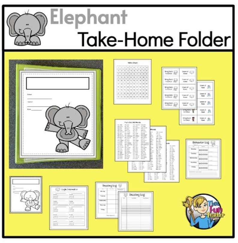Elephant Theme Classroom Decor & Resources - DIGITAL DOWNLOAD - Etsy