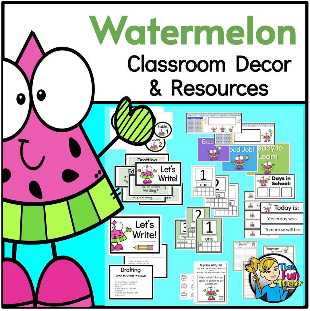 Watermelon Theme Classroom Decor & Resources - DIGITAL DOWNLOAD - Etsy