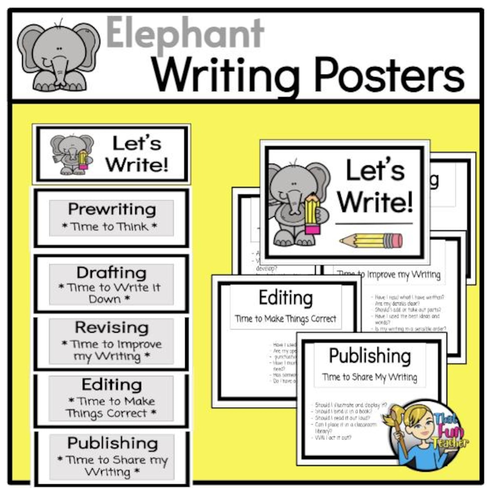 Elephant Theme Classroom Decor & Resources - DIGITAL DOWNLOAD - Etsy