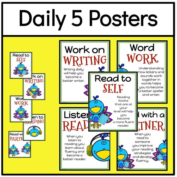Daily 5 Posters Work On Writing