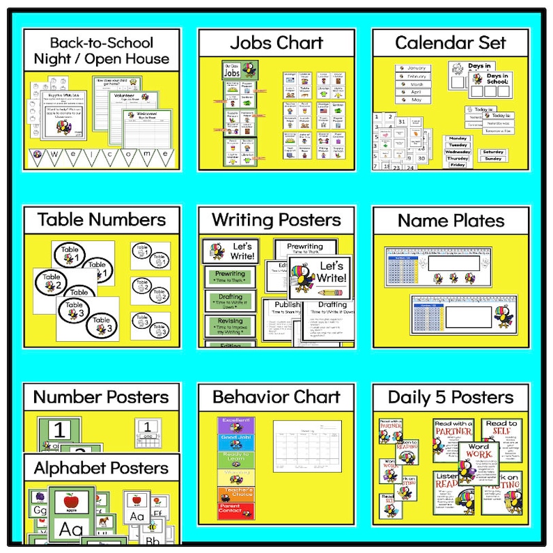 Toucan Theme Classroom Decor & Resources - DIGITAL DOWNLOAD - Etsy