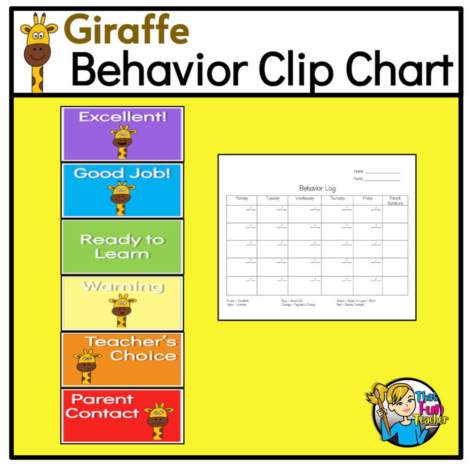 Giraffe Theme Classroom Decor & Resources - DIGITAL DOWNLOAD - Etsy