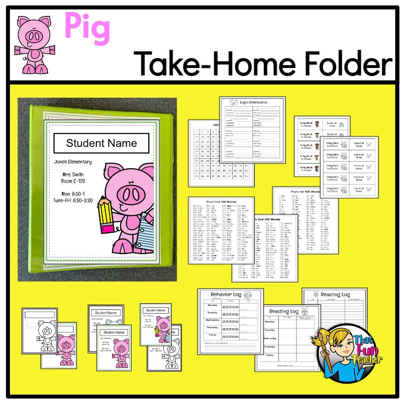 Pig Theme Classroom Decor & Resources - DIGITAL DOWNLOAD - Etsy