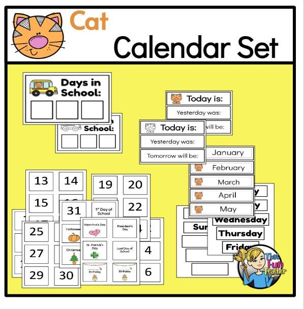 Cat Theme Classroom Decor & Resources - DIGITAL DOWNLOAD - Etsy