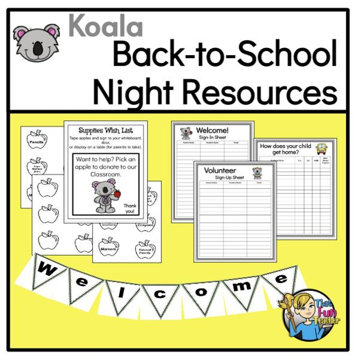 Koala Theme Classroom Decor & Resources - DIGITAL DOWNLOAD - Etsy