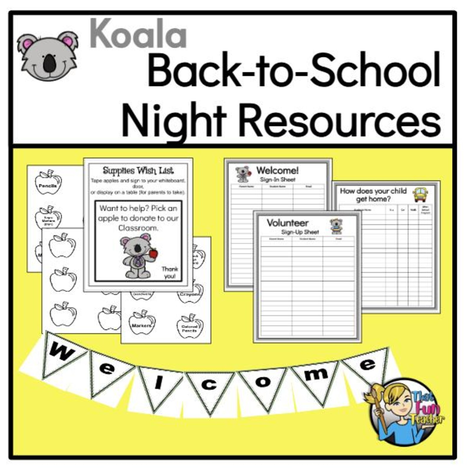 Koala Theme Classroom Decor & Resources - DIGITAL DOWNLOAD - Etsy