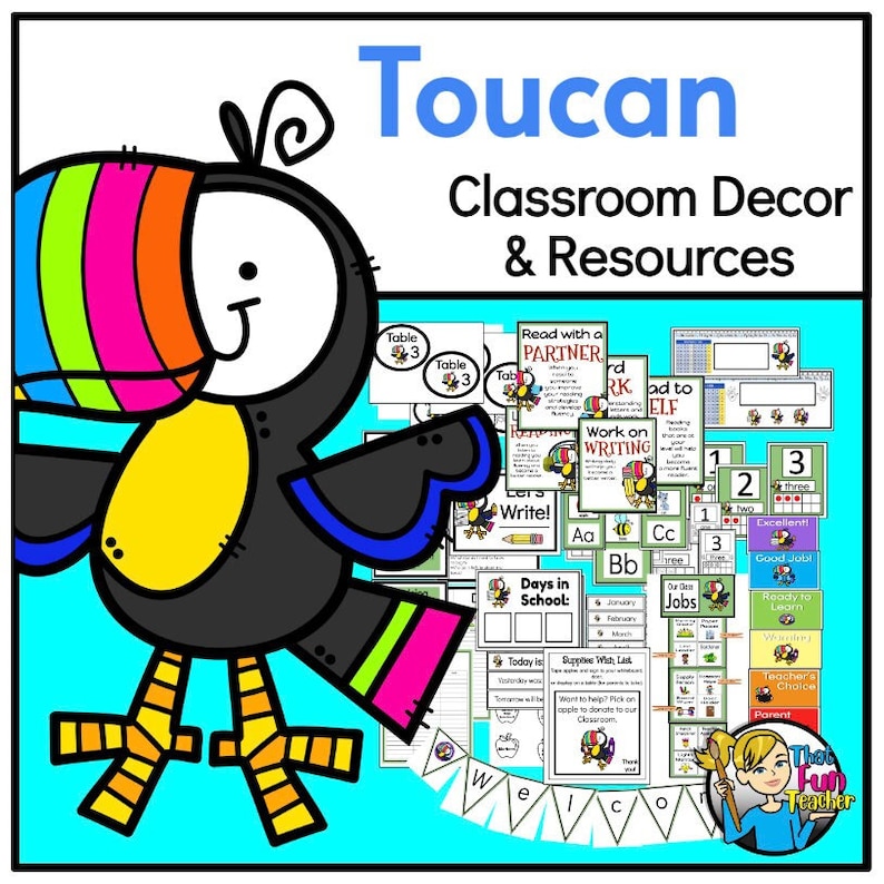 Toucan Theme Classroom Decor & Resources - DIGITAL DOWNLOAD - Etsy