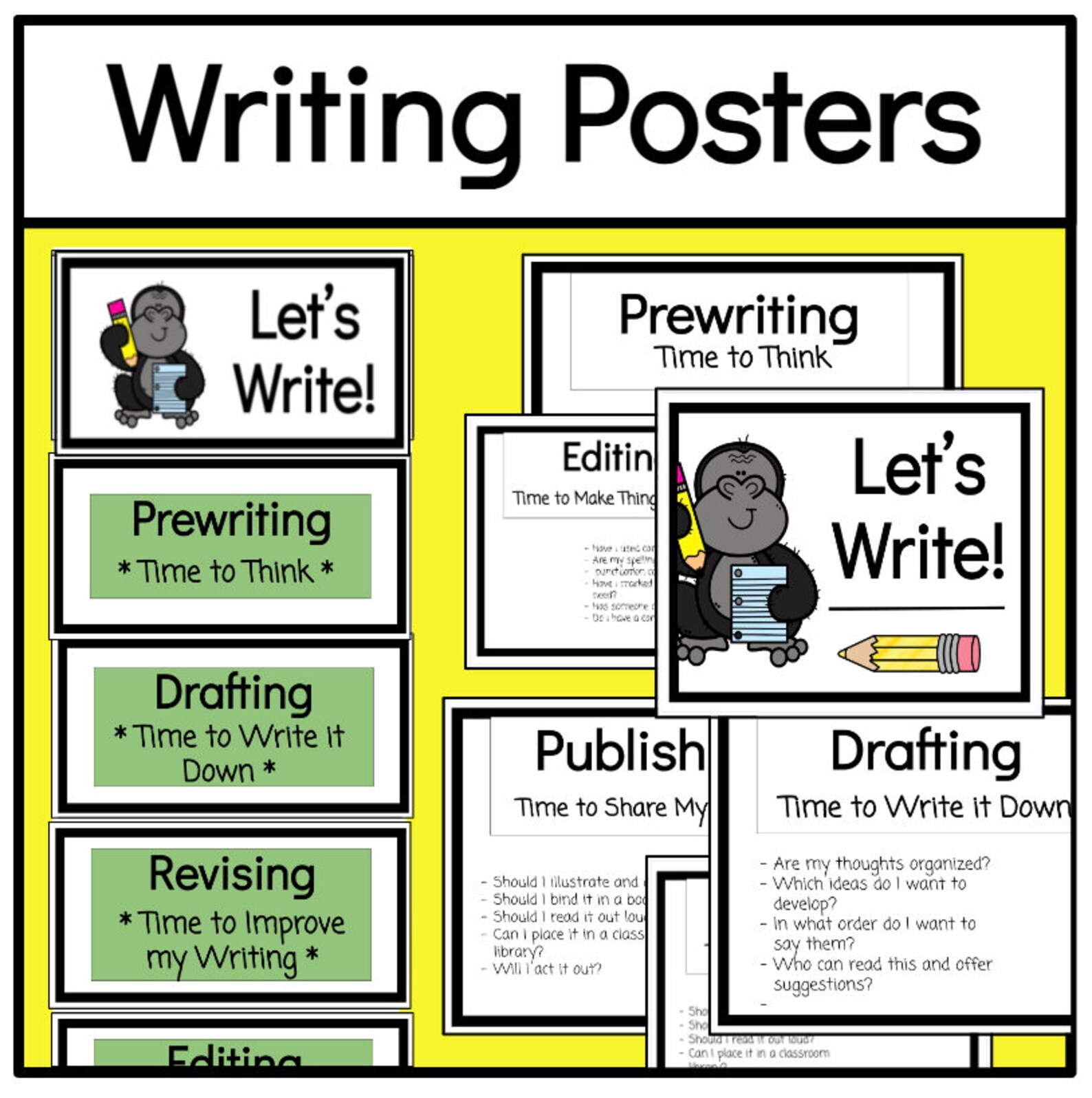 Gorilla Theme Classroom Decor & Resources - DIGITAL DOWNLOAD - Etsy