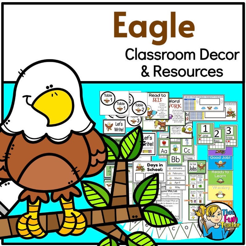 Eagle Theme Classroom Decor & Resources - DIGITAL DOWNLOAD - Etsy