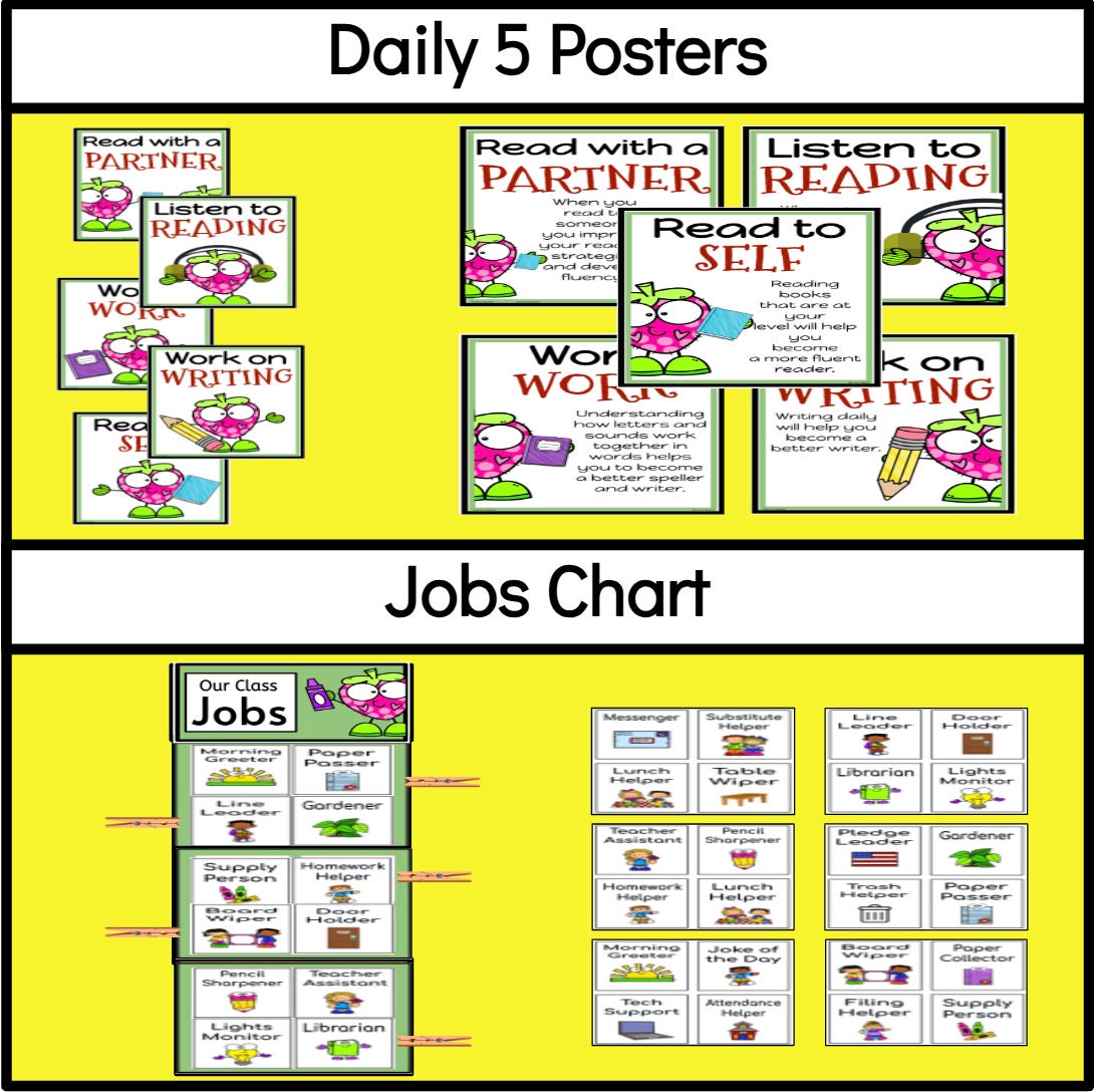 Strawberry Theme Classroom Decor & Resources - DIGITAL DOWNLOAD - Etsy