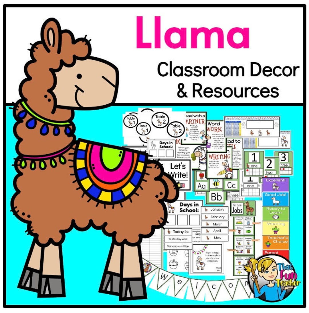 Llama Theme Classroom Decor & Resources - DIGITAL DOWNLOAD - Etsy