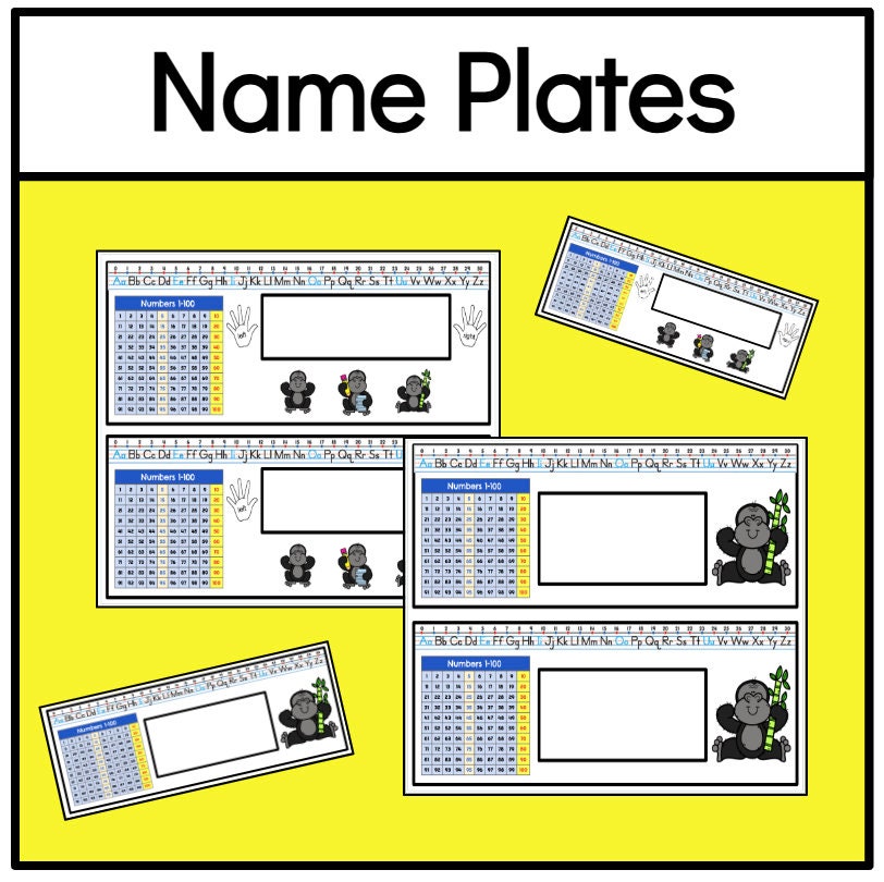 Gorilla Theme Classroom Decor & Resources - DIGITAL DOWNLOAD - Etsy