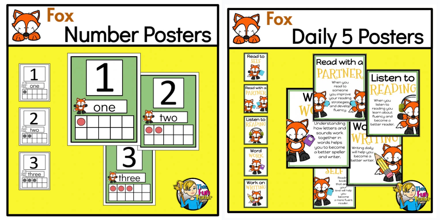 Fox Theme Classroom Decor & Resources - DIGITAL DOWNLOAD - Etsy