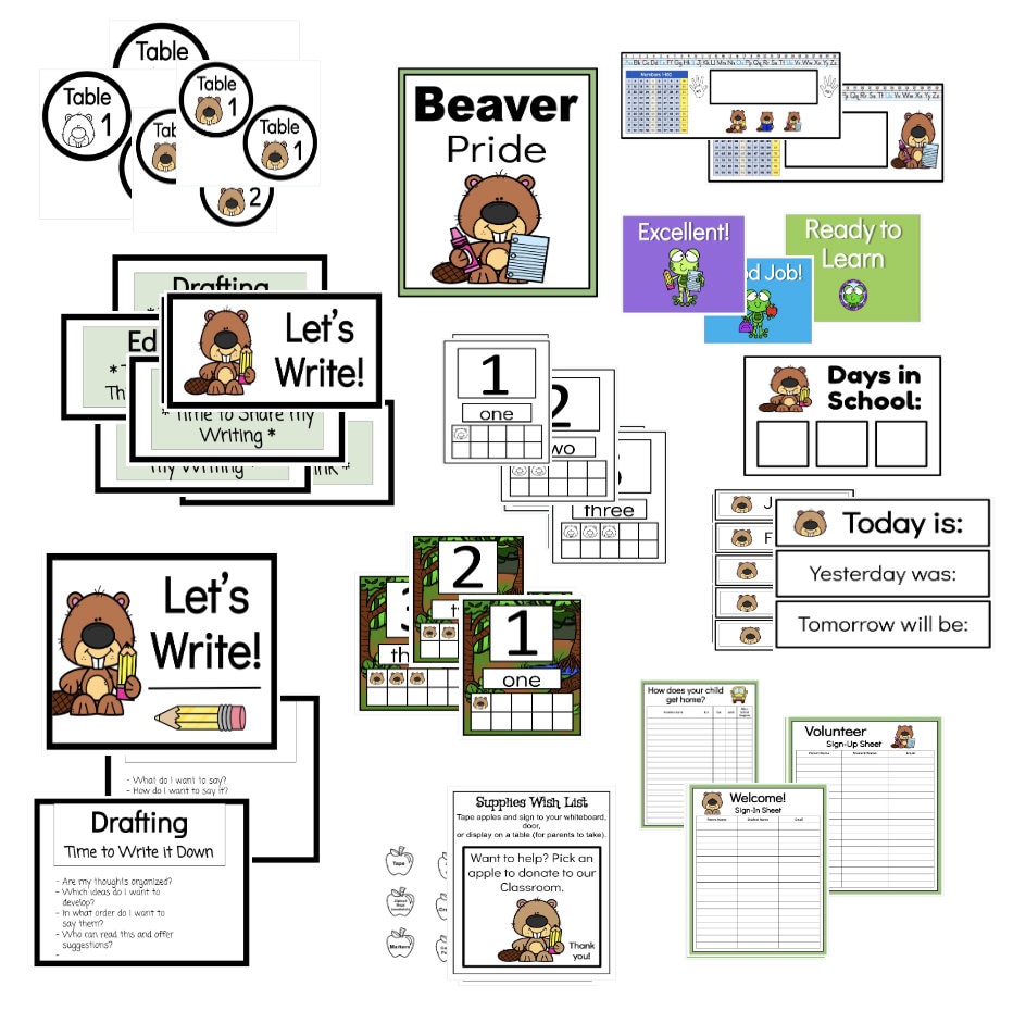 Beaver Theme Classroom Decor & Resources - DIGITAL DOWNLOAD - Etsy