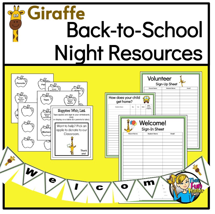 Giraffe Theme Classroom Decor & Resources DIGITAL DOWNLOAD - Etsy