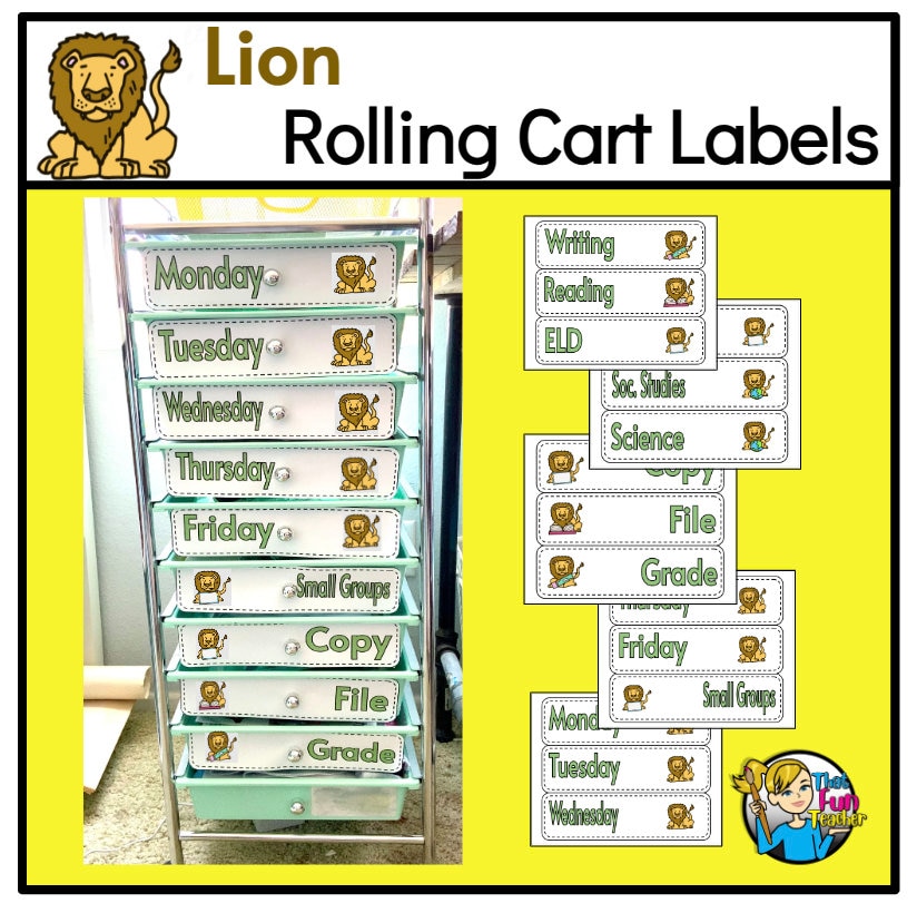 Lion Theme Classroom Decor & Resources - DIGITAL DOWNLOAD - Etsy