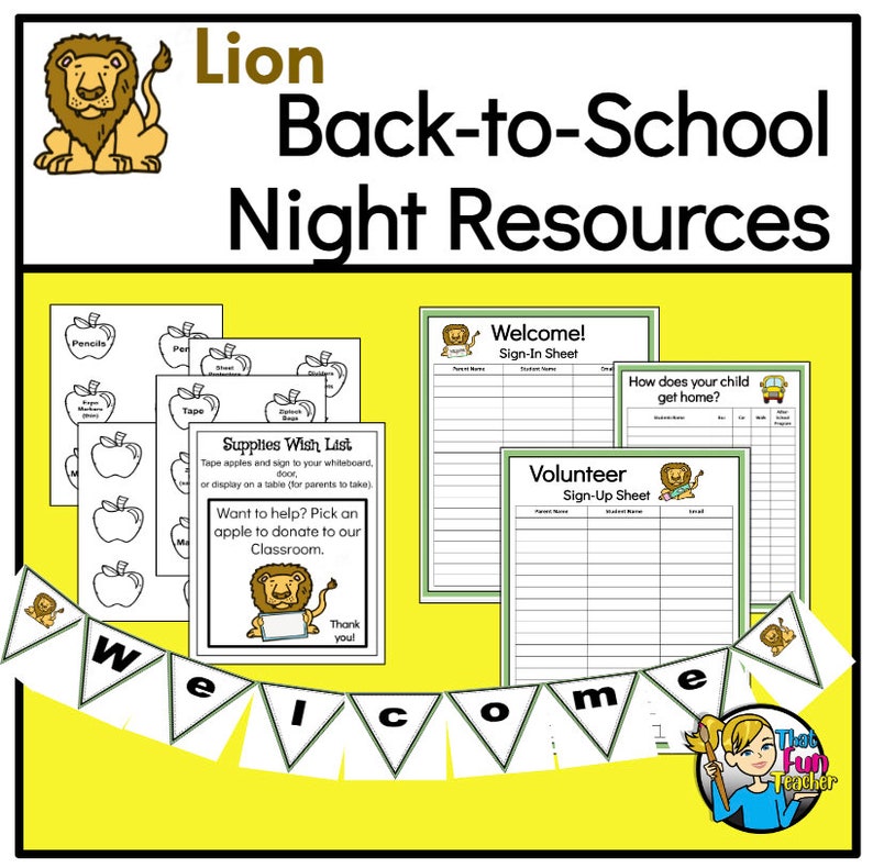 Lion Theme Classroom Decor & Resources - DIGITAL DOWNLOAD - Etsy