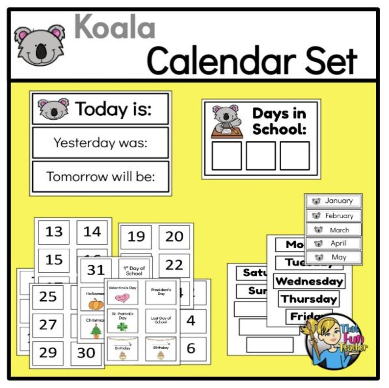 Koala Theme Classroom Decor & Resources - DIGITAL DOWNLOAD - Etsy