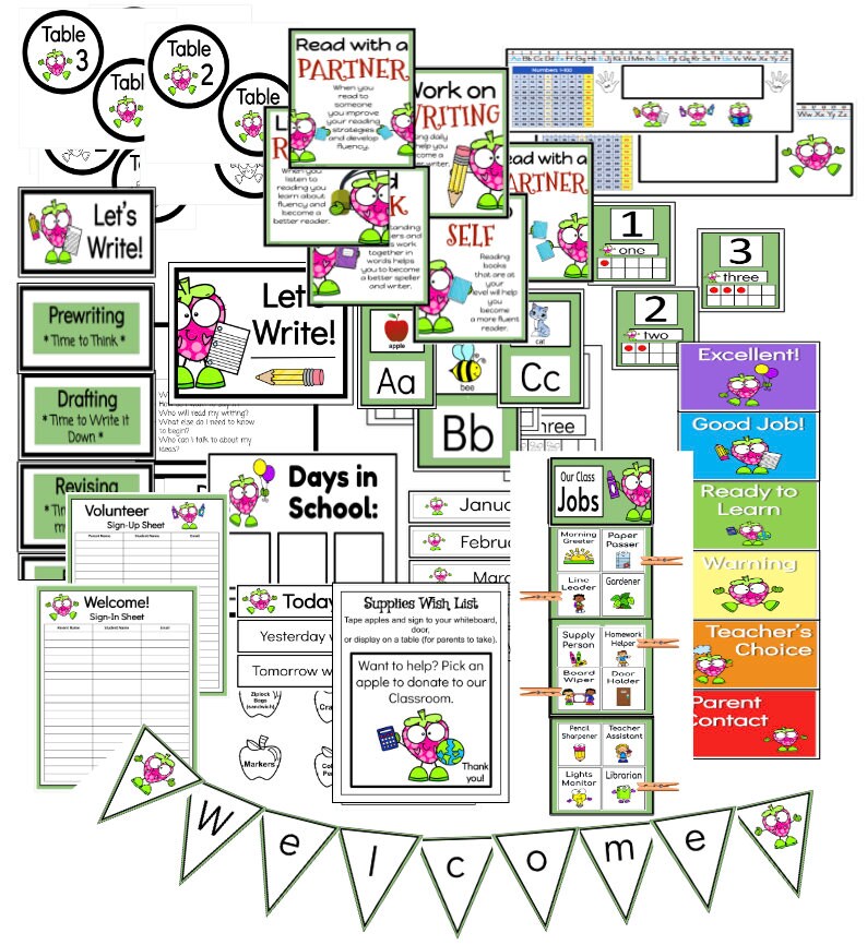 Strawberry Theme Classroom Decor & Resources - DIGITAL DOWNLOAD - Etsy