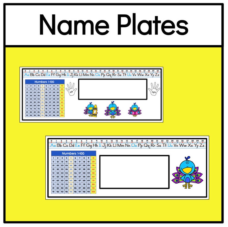 Peacock Theme Classroom Decor & Resources - DIGITAL DOWNLOAD - Etsy