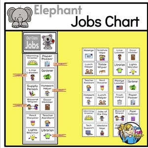 Elephant Theme Classroom Decor & Resources - DIGITAL DOWNLOAD - Etsy