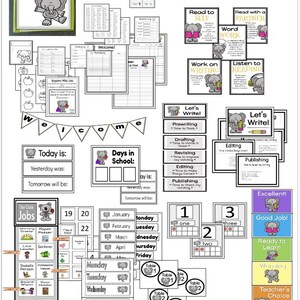 Elephant Theme Classroom Decor & Resources - DIGITAL DOWNLOAD - Etsy