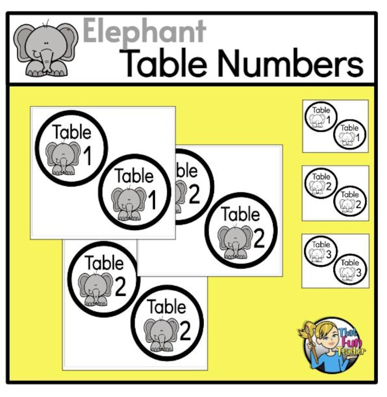 Elephant Theme Classroom Decor & Resources - DIGITAL DOWNLOAD - Etsy