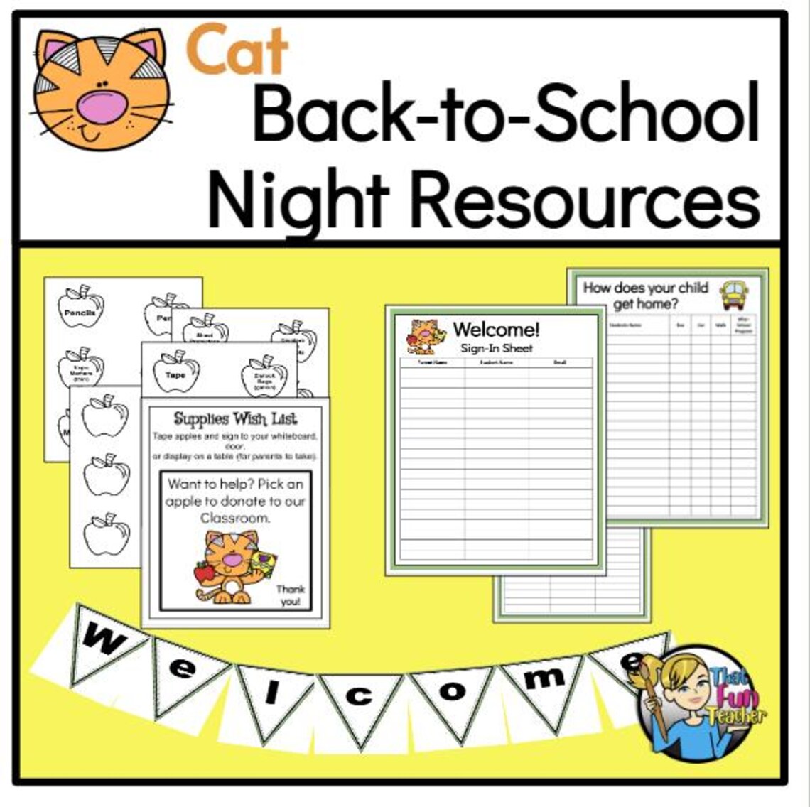 Cat Theme Classroom Decor & Resources - DIGITAL DOWNLOAD - Etsy