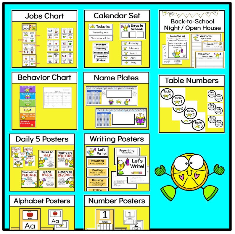 Lemon Theme Classroom Decor & Resources - DIGITAL DOWNLOAD - Etsy