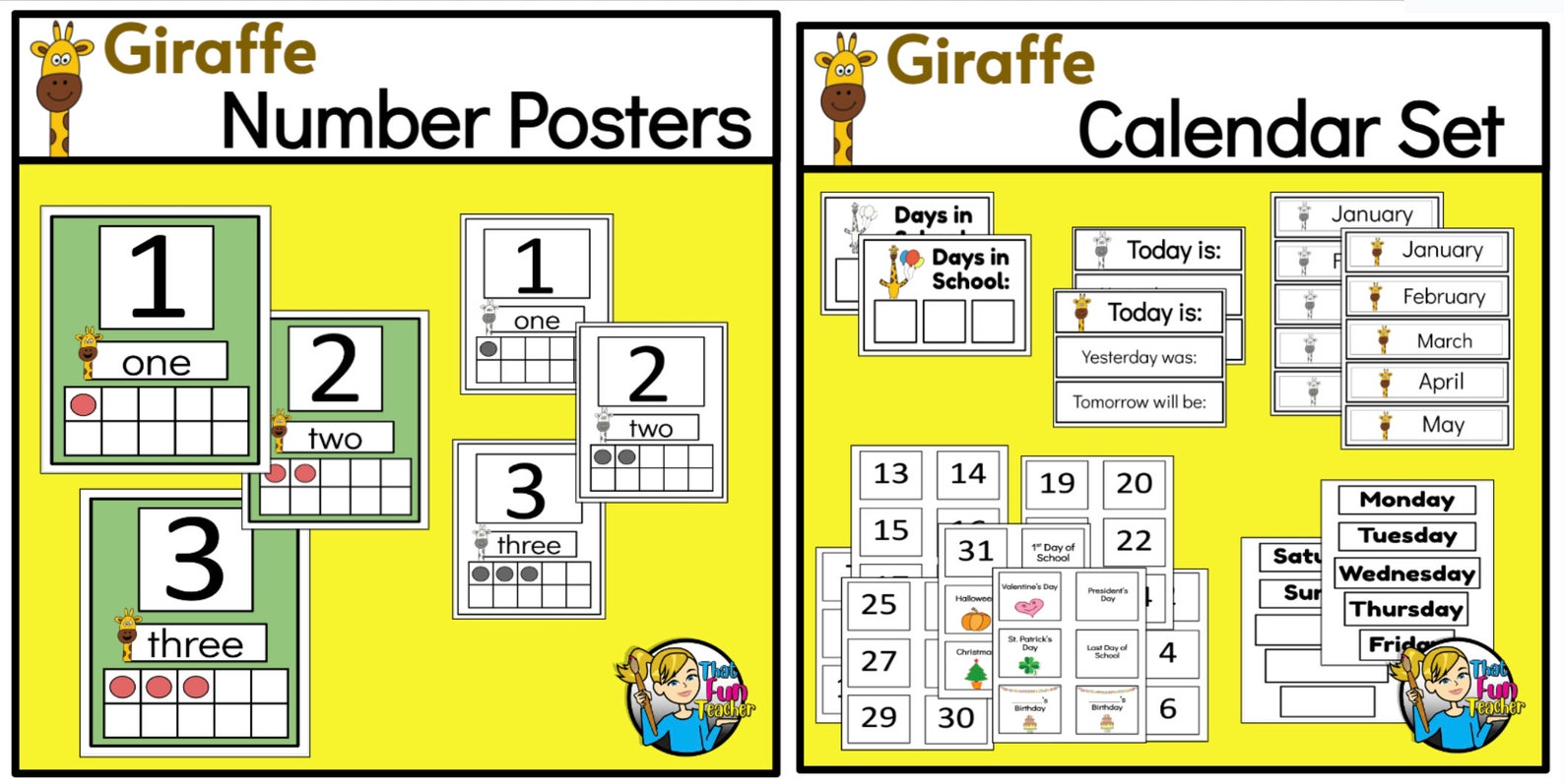 Giraffe Theme Classroom Decor & Resources - DIGITAL DOWNLOAD - Etsy