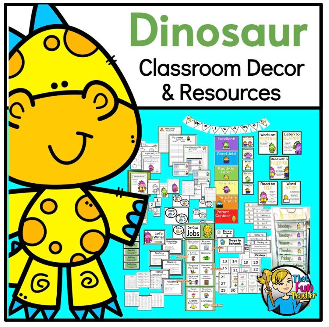 Dinosaur Theme Classroom Decor & Resources - DIGITAL DOWNLOAD - Etsy