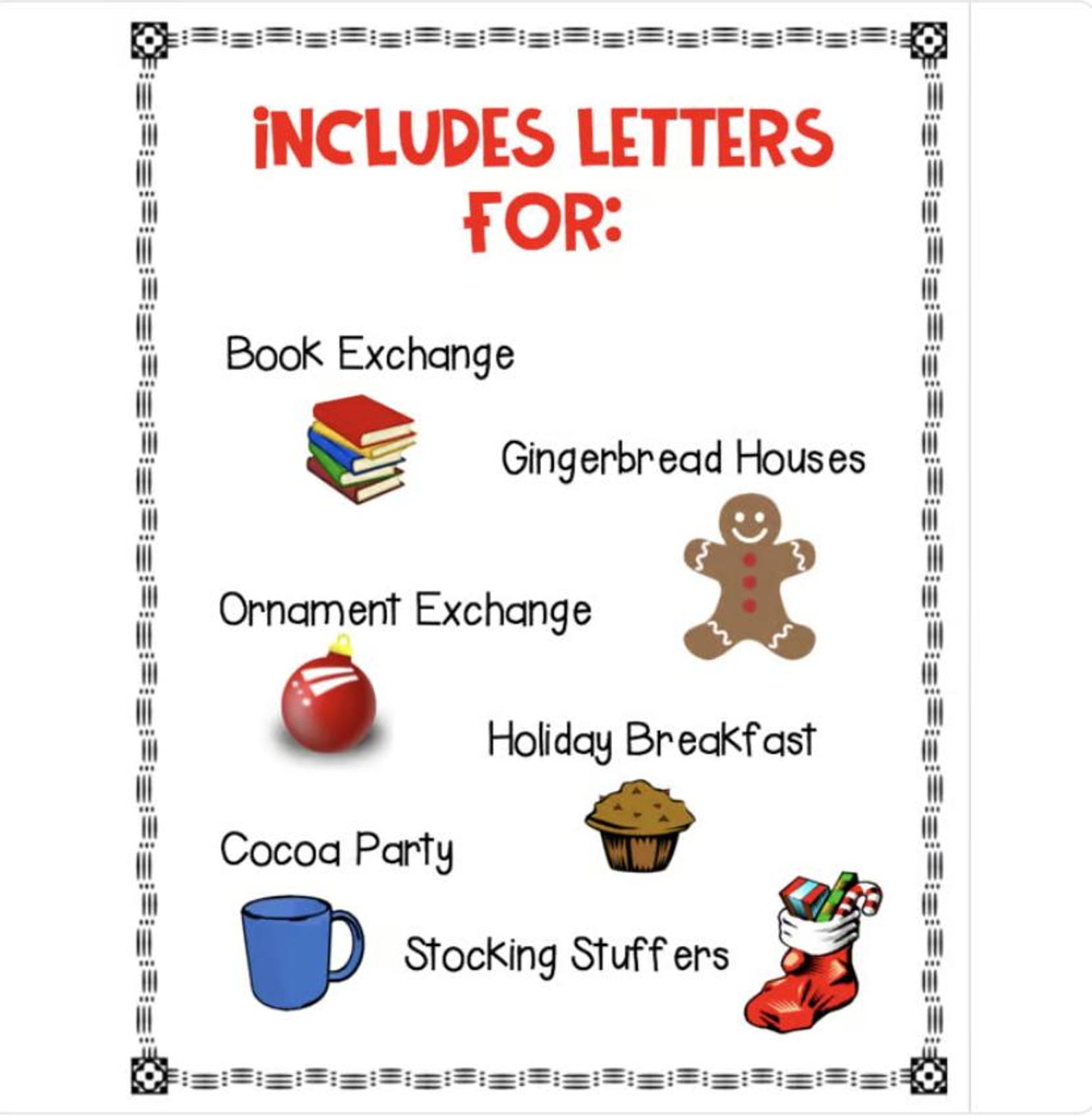Christmas Party Parent Letters (editable) - Etsy
